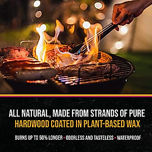 PK Grills Fire & Smoke Society Natural Starters for Grill Wood Burn Stove Fireplace Camping BBQ Outdoor Camp Pit Charcoal Chimney Pizza Oven Firestarters 2-Pack, 64 Count, PKUA-FSFS2 Multicolor