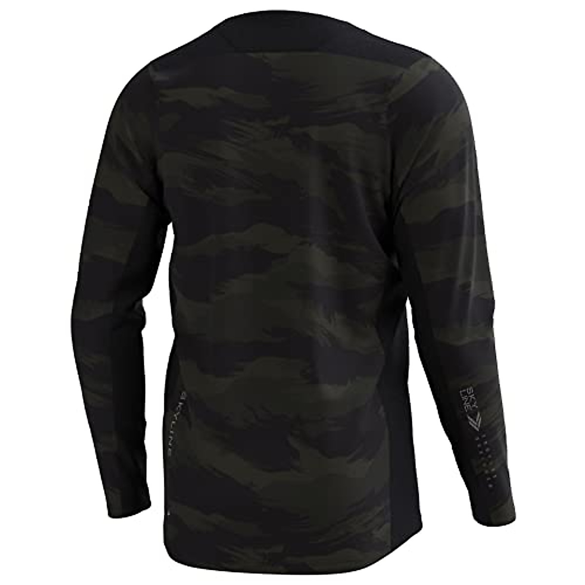 Troy Lee Designs Cycling MTB Bicycle Mountain Bike Jersey Shirt for Men, Skyline LS Chill (Hide Out Black, MD)