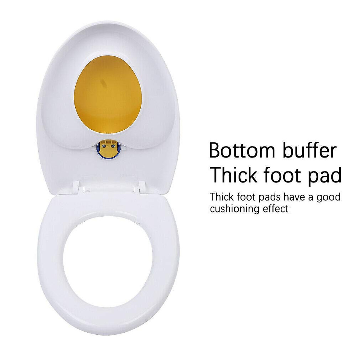 DNYSYSJ Toilet Seat with Built-in Child Seat, V-Type Toddlers/Adult Toilet Seat, Potty Training Seat (V type 1/Yellow)