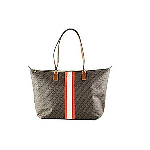 Michael Kors large top zip travel tote tangerine multi
