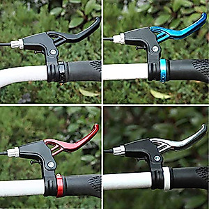 Lomodo 6 Pieces Bicycle Brake Accessories Including 2 Pack Aluminium Alloy Brake Levers (2.2 cm in Diameter) and 2 Pair V Brake Set and 2 Pack Brake Wire for Mountain/Road/MTB Bike(Red)