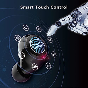 Halfic Wireless Earbuds for Kids and Adults– Bluetooth 5.0 Headphones with Microphone and Noise Reduction – 36H Playtime IPX5 Waterproof Touch Control, HiFi Stereo Earphone for Boys