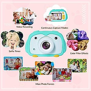LKYBOA Kids Camera -Cute Kid Gift Digital Camera 12.0MP Screen FHD 1080P Video Resolution Mini Rechargeable Camera for Boys & Girls Ages 3-12-Joytrip Child (Color : B)