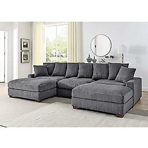 Oadeer Home Modular Sectional, Dark Gray