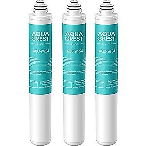 AQUACREST 9001 Under Sink Water Filter, Replacement for Moen 9001 PureTouch, AquaSuite Microtech 9000. Pack of 3, Model No.WF54