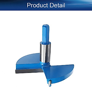 Heyiarbeit Forstner Drill Bits 100mm, Tungsten Carbide Wood Hole Saw Auger Opener, Woodworking Hinge Hole Drilling Boring Bit Cutter Blue 1pcs