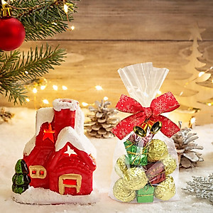 Morepack Flat Bottom Cellophane Bags,100Pcs 5x2x8 Inches Clear Cello Bags Flat Bottom Cellophane Treat Bags for Cookie