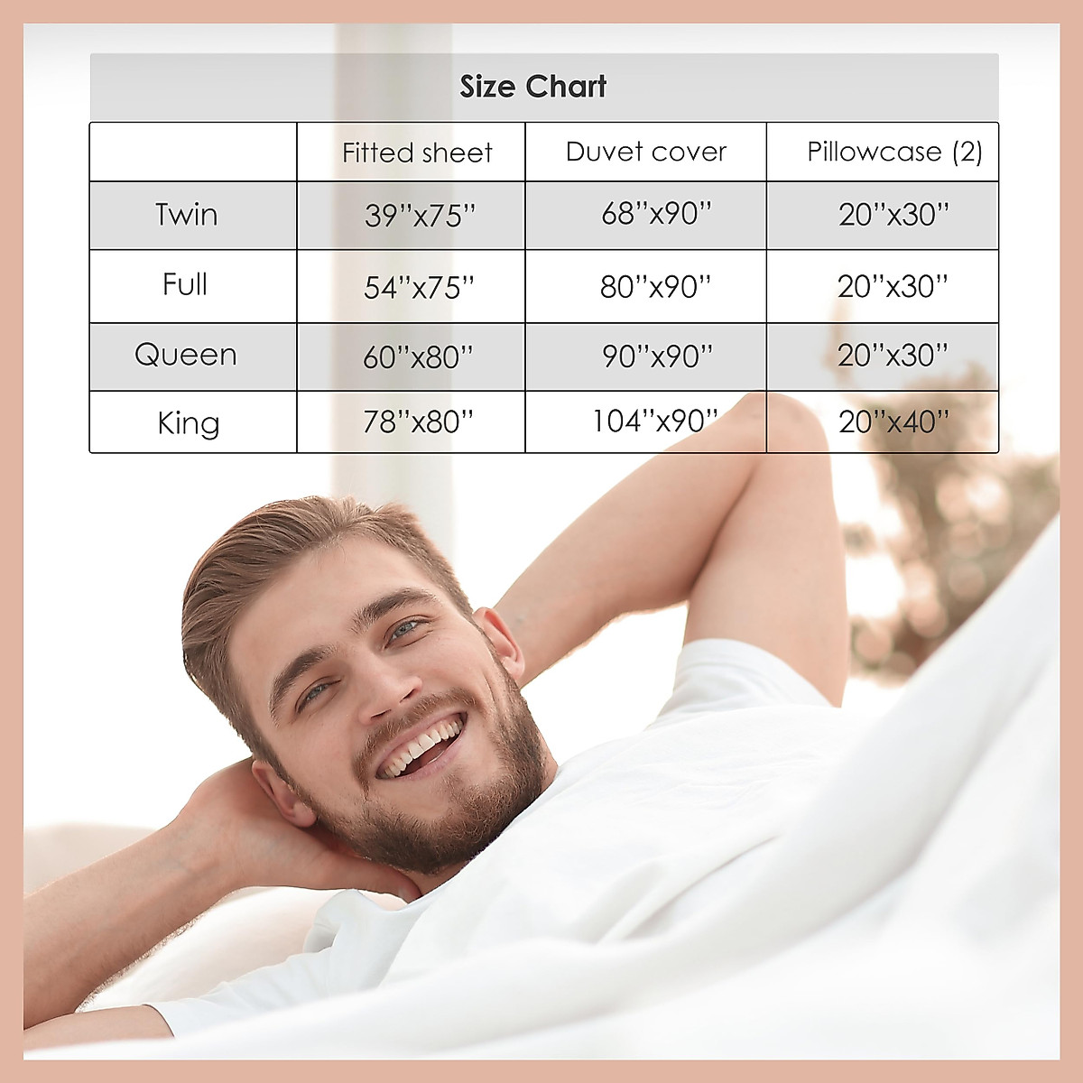 ZIZZ 4 Piece Full Size Duvet Cover Set - 100% Organic Cotton, 400 Thread Count, Soft Luxury Sateen Weave, 1 Comforter Cover, 1 Fitted Sheet and 2 Pillowcases, Zipper Closure - White