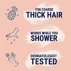 Nair Sensitive Formula Shower Cream Hair Remover with Coconut Oil and Vitamin E, 12.6oz