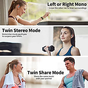 Wireless Earbuds Bluetooth 5.3 Headphones 120Hrs Playtime Wireless Charging Case Digital LED Display Over-Ear Earphones with Earhook Waterproof Headset with Microphone for Sport Running Workout