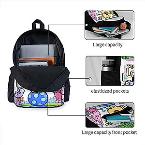 KOVOS Wow! Wow! Anime Wubbzy! Laptop Bag Cartoon Backpack Casual Travel Backpacks Daypack For Men Women