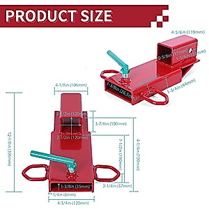 ECOTRIC New Clamp On Forklift Hitch Receiver Pallet Fork Trailer Towing Adapter 2" Insert