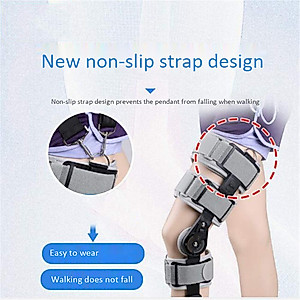 PHASFBJ Knee Joint Fixation Bracket, Adjustable Knee Brace Fracture Rehabilitation Knee Orthosis Support Splint Stabilizer Wrap Sprain Post-Op Meniscus Injury,Ordinary(universal)
