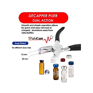 PakCan Dual Action Vial Decapper for 11 mm and 20 mm Crimped Vials and Bottles