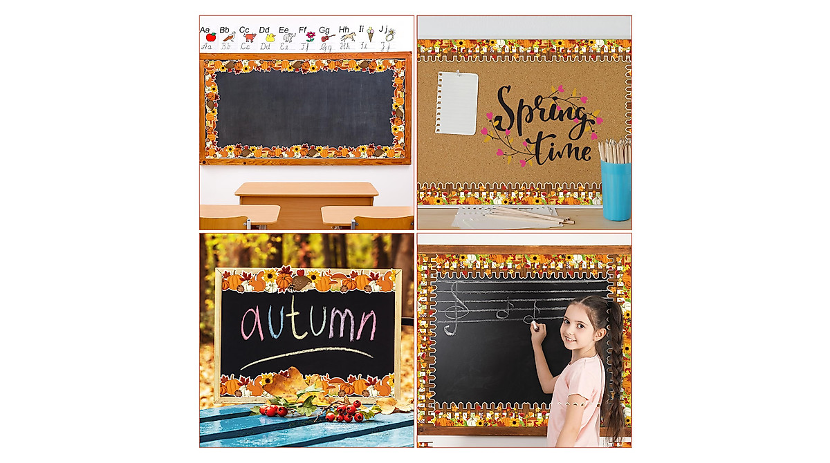 Whaline 69FT Autumn Bulletin Board Borders for Classroom & Decoration