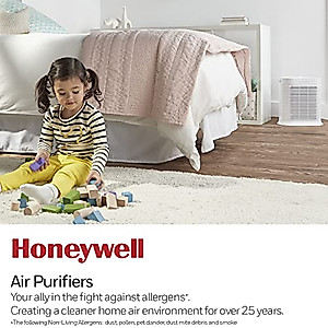 Honeywell HPA104 HEPA Air Purifier for Medium Rooms - Microscopic Airborne Allergen+ Reducer, Cleans Up To 750 Sq Ft in 1 Hour - Wildfire/Smoke, Pollen, Pet Dander, and Dust Air Purifier – White