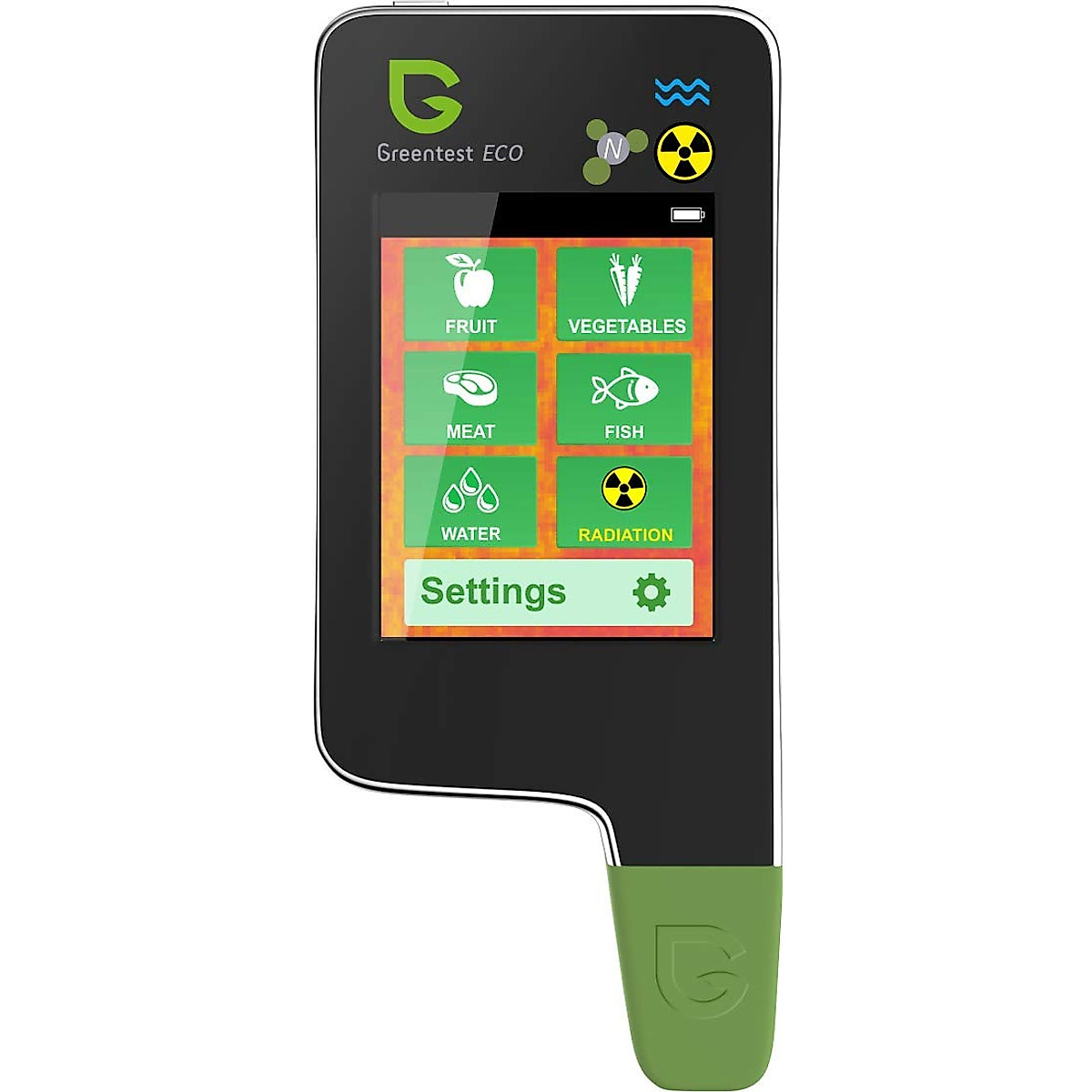 6 in 1 Greentest eco 5 Digital Food Nitrate Tester, High Accuracy Radiation Detector Geiger Counter Water Quality Meter TDS Hardness PPM Analyzer Dosimeter for Vegetable, Fruit, Meat, Fish, Water