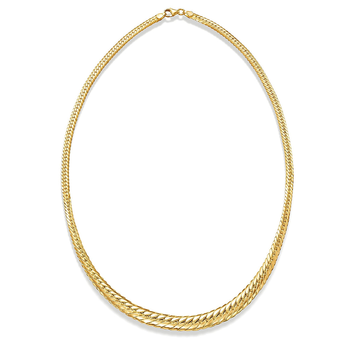 Ross-Simons Italian 18kt Yellow Gold Graduated Cuban-Link Necklace. 20 inches