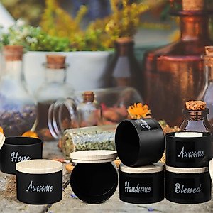 Tanlade 24 Pcs Black Candle Jar with Lids Bulk Candle Tins 8 oz Candle Metal Containers Candle Vessels Candle Making Molds and 4 Sheet Candle Labels for Candle Making Storage DIY Supplies