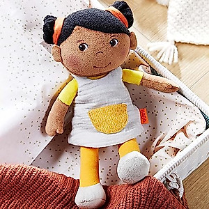 HABA Snug Up Soft Doll Jada 11.5" with Black Hair - Machine Washable