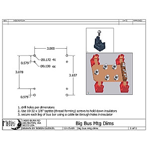 MidNite Solar MNBIGBUSBAR Busbar 280 Amps