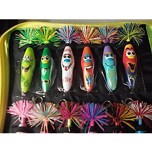 Kooky Pens Variety of 24 Different Variations with Neckstrap and Case