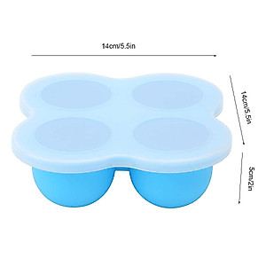 4 Holes Egg Steamer Food Grade Silicone no BPA Egg Steaming Tray Cooking Tool for Kitchen Use Heat Resistant 450 Blue