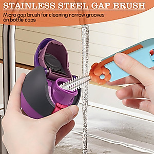 Ieesspd 3 in 1 Cup Lid Cleaning Brush Set - Multi-Functional, Efficient and Durable Brushes for Bottle Gap, Tight Spaces Cup and Portable Cup，Lid Cleaner with Brush(3 Pcs)