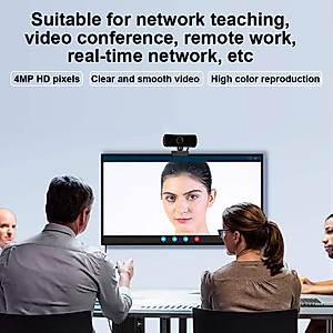 Oumij1 Computer Webcam - 360 Degree Rotation USB Camera - Built in Microphone - Plug and Play - for Live BroadcastNet ClassVideo Meeting (Black)