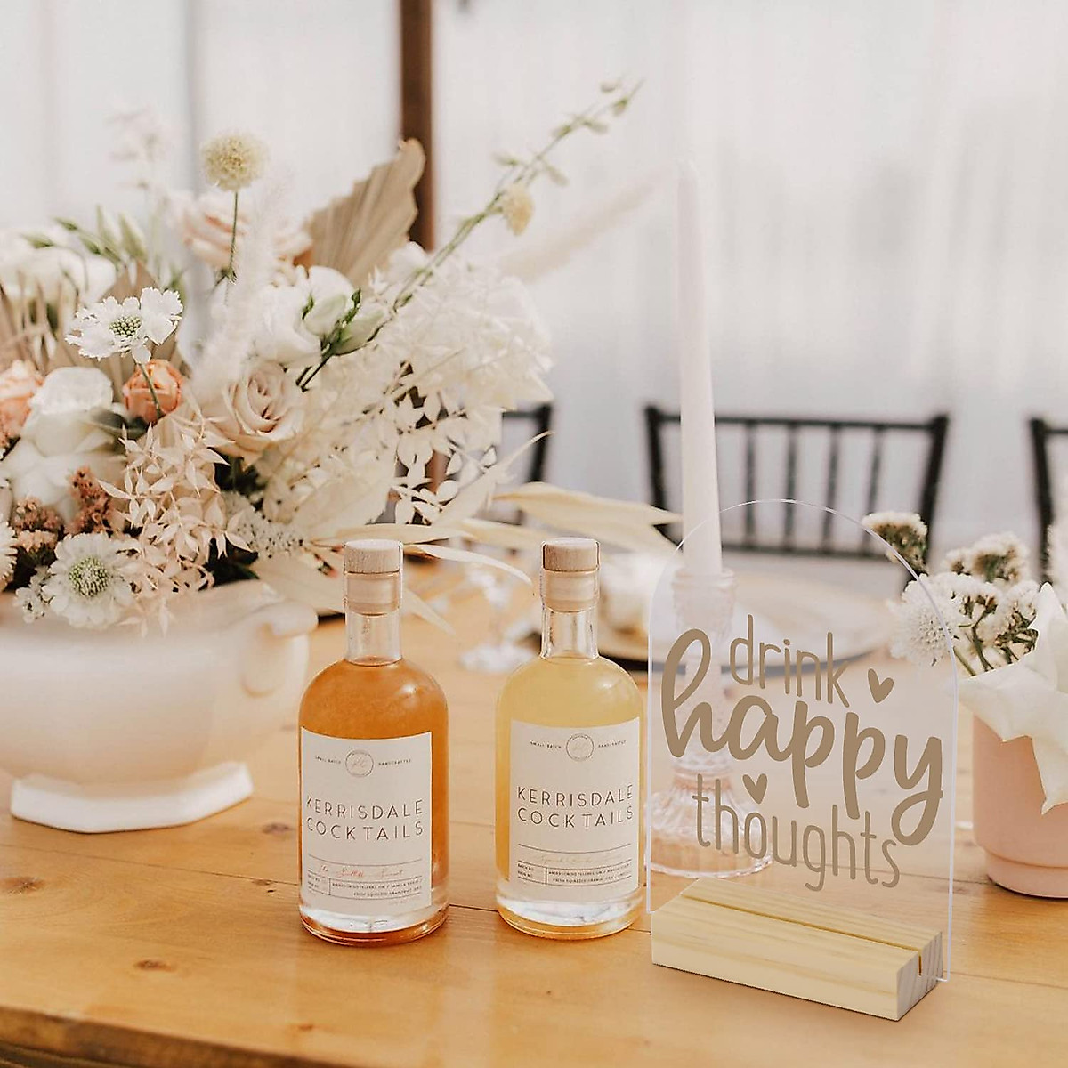 JINMURY Clear Arch Acrylic Sign with Wood Stand-10 Pack 5x7 Inch Blank Arched Acrylic Sheets with Wood Base, DIY Acrylic Arch Sign Blank for Wedding Table Numbers Menu Signs Bar List Sign