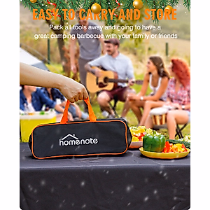 homenote Griddle Accessories Kit (Black+Red), Exclusive Griddle Tools Spatulas Set for Blackstone - 8 Pcs Commercial Grade Flat Top Grill Accessories - Great for Outdoor BBQ, Teppanyaki and Camping