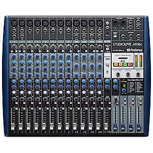 PreSonus StudioLive AR16c 18-Channel USB-C Hybrid Digital/Analog Performance Mixer, Unpowered