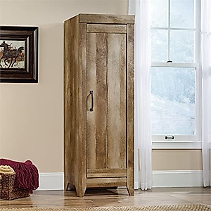 Sauder Adept Storage Narrow Storage Cabinet, Craftsman Oak finish