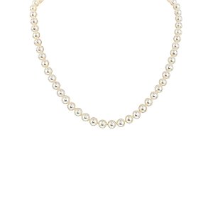 .925 Sterling Silver AAAA White Freshwater Cultured Pearl Silk-Knotted 18" Princess-Length Strand Necklace - Choice of Pearl Size (3.0-3.5mm)