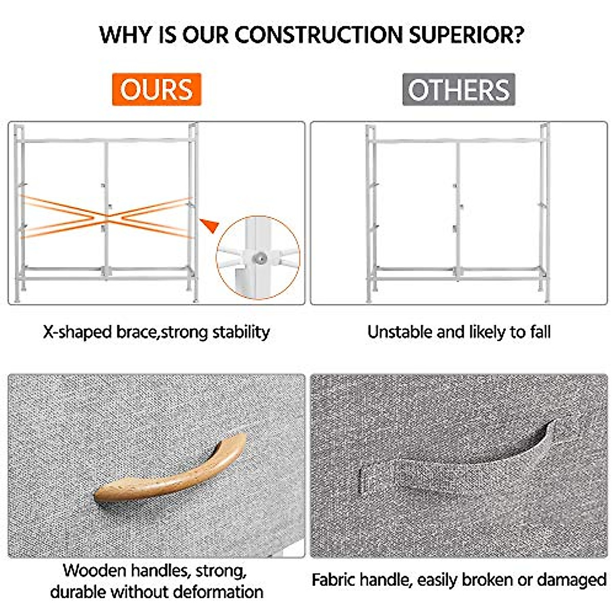 Yaheetech 5 Drawers Fabric Organizer Fabric Storage Organizer Unit Tower for Hallway, Entryway, Steel Frame, Easy Pull Handle