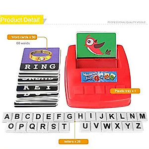 Little Bado Preschool Learning Matching Letter Board Games Alphabet Letter Word Recognition Educational Toys for Kids 3 4 5 6 7 Boys Girls Christmas Birthday Gift