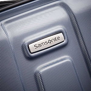 Samsonite Centric Hardside Expandable Luggage with Spinner Wheels, Blue Slate, Checked-Large 28-Inch
