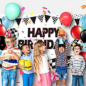 Dirt Bike Birthday Decoration Backdrop Banner Motocross Dirt Bike Racing Dirt Bike Themed Birthday Party Supplies for Kids Boys Teenagers Adults, 72.8 x 43.3 Inch