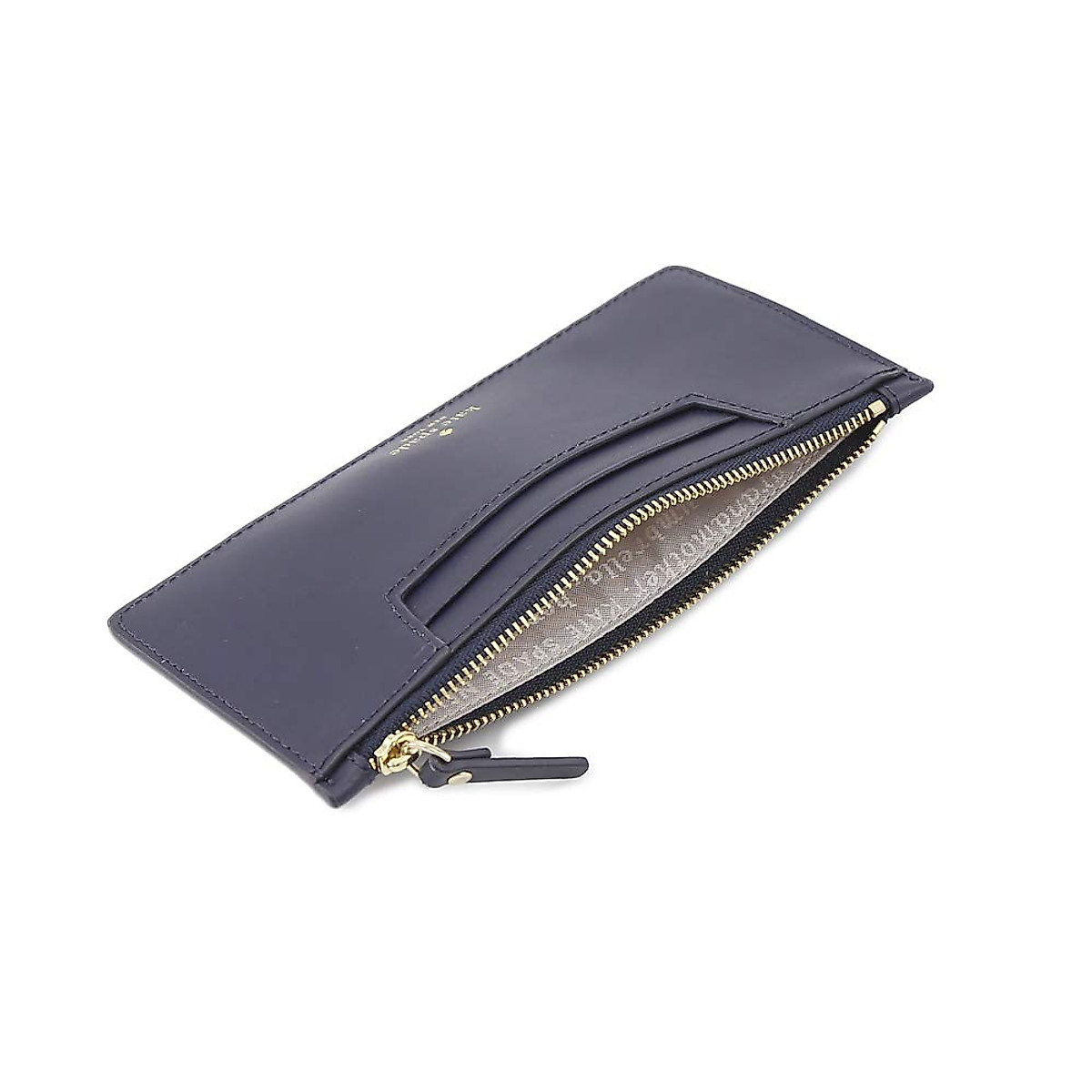 Kate Spade Hyde Lane Gingham Michele Zip Around Wallet New Navy/White