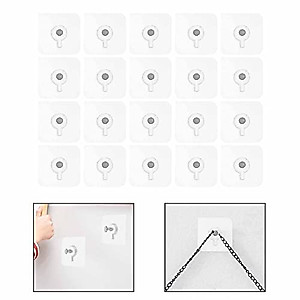 Cabilock 40pcs No Nail- Free Sticky Peg. Mount Trace Stickers Household cm Photo Screw Adhesive Self- Adhesive Kitchen Without Furniture Frame Picture Pegs Non- Transparent