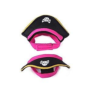 Pet Dog Costume Pirates, Dog Cat Halloween Caribbean Style Corsair Dressing up Cosplay Party Costume Suit Halloween Party Apparel Clothing with a Hat (L)