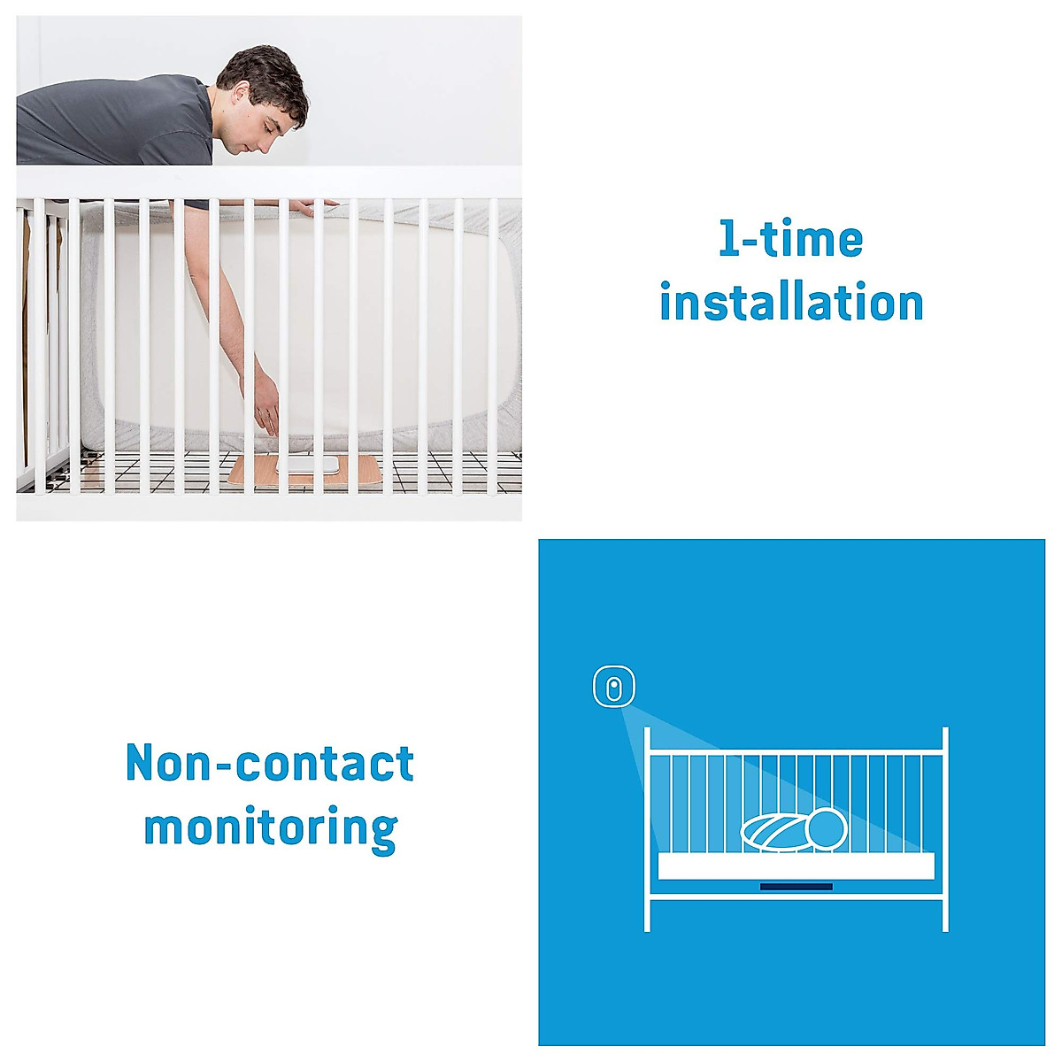 Angelcare 3-in-1 AC327 Baby Monitor, with Movements Tracking, 4.3’’ Video & Sound