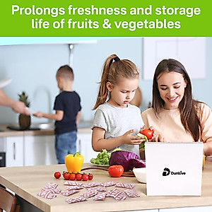 Dunkive 16 Pack Produce Saver Refill Kit Compatible with OXO Greensaver Produce Keeper and Crisper Inserts, Carbon Filter Refills Ethylene Gas Absorber for Fridge Keep Fruits Vegetable Fresh