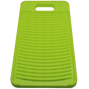 GWYAN 11 Inch Antiskid Mini Washboard Plastic Washing Board Household for Students/Kids Clothes Clean Laundry (Green)