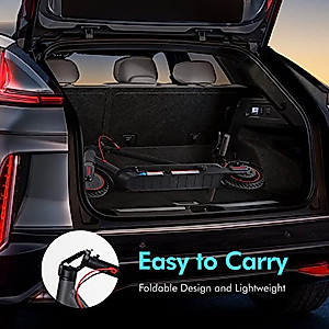 Adults Electric Scooter Max Load 220LB, 350W Motor Folding Commuting Scooter - 8.5" Solid Tires, 20 Miles Range, 15.5MPH, Portable Powered Kick E-Scooter with Double Braking System and App Control