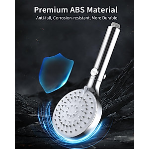 FASDUNT Shower Head with Handheld, High Pressure Handheld Shower Head with 80" Extra Long Stainless Steel Hose & Adjustable Bracket, Showerhead with ON/OFF Switch for Pets Bath