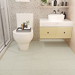 VaryStyle 12"x12" Beige Marble Tiles Peel and Stick Tile Stickers Self Adhesive Removable Waterproof Bathroom Wall Tile Vinyl Floor Stickers Stick on Tile for Walls Floor Kitchen Backsplash 5 Packs