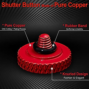 Camera Shutter Button (2 Pack/Red) Upscale and Delicate Soft Shutter Release Button
