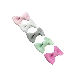 Baby Wisp 5 Charlotte Grosgrain Hair Bows Baby Girls Clips - Flowers in the Attic Gift Set