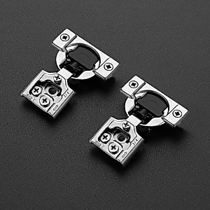 Ravinte 30 Pack 15 Pairs 3/4 inch Overlay Soft Close Hinges for Kitchen Cabinet Hinges Satin Nickel Hidden Hinges Stainless Steel Concealed Hinge self Closing